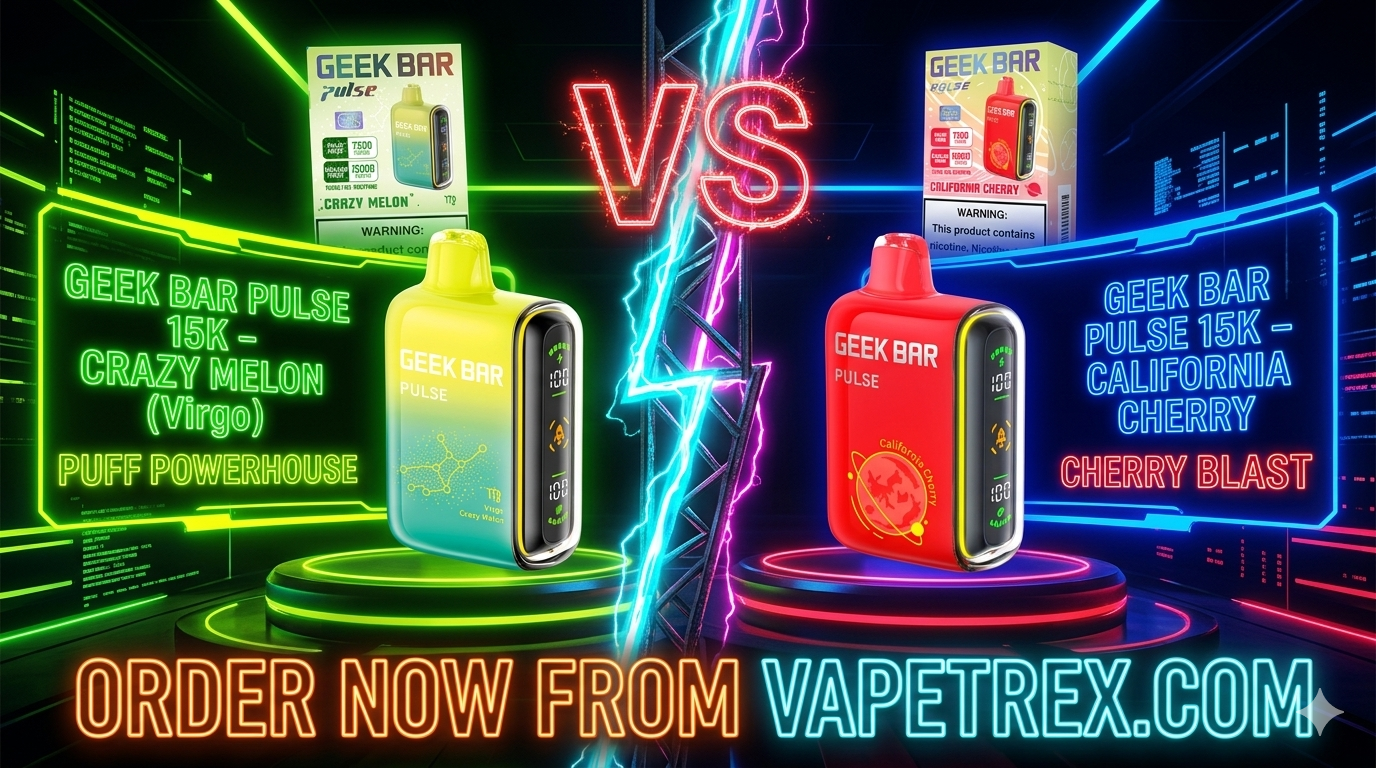 Geek Bar Pulse 15K Review | Black Cherry vs Crazy Melon vs California ...